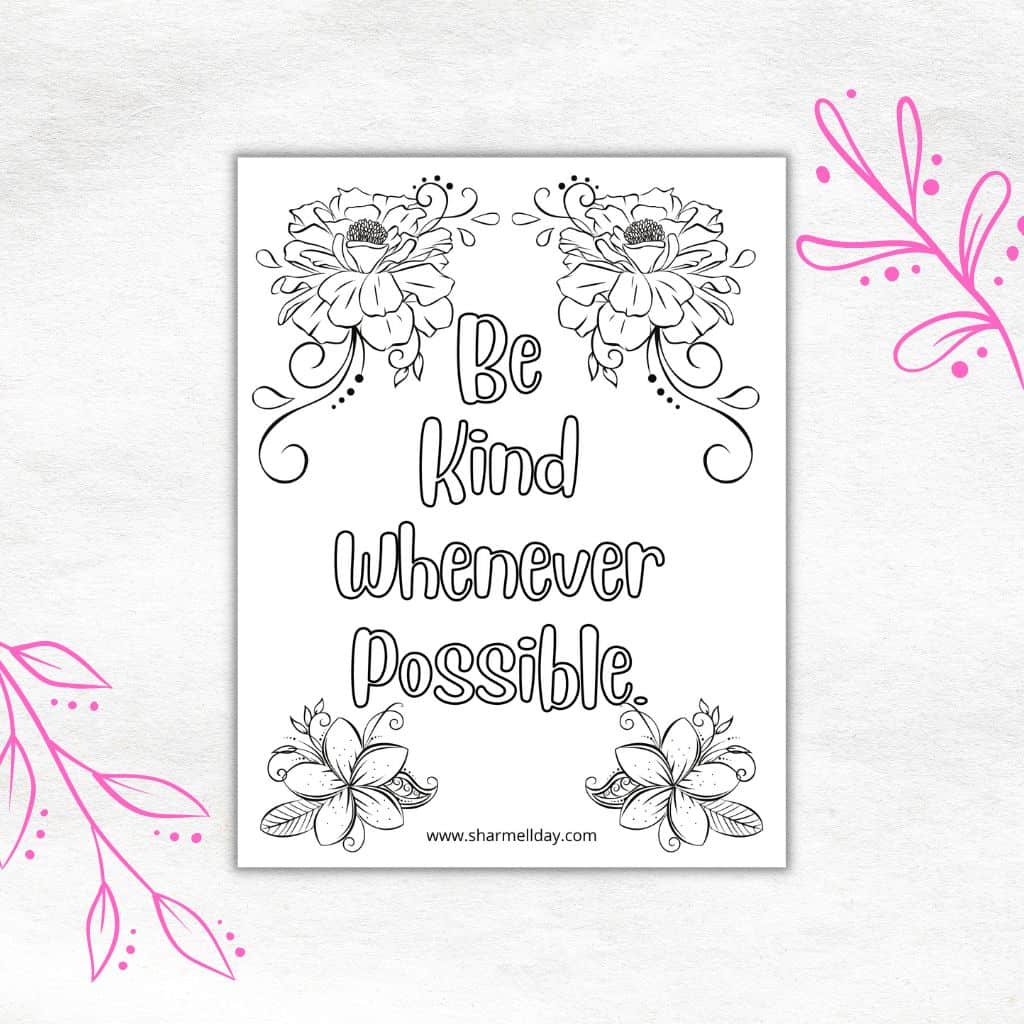How To Create Free Printable Quote Coloring Pages At Home Sharmell Day